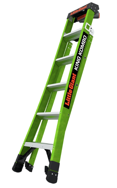 King Kombo 10 ft. H Fiberglass Telescoping Multi-Position Ladder Type ...