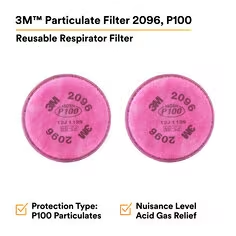 3M™ Particulate Filter 2096, P100, with Nuisance Level Acid Gas Relief ...