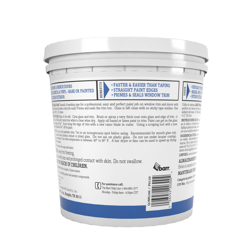 Mask & Peel Super Strength Liquid Masking Tape & Primer 1 Quart - No ...
