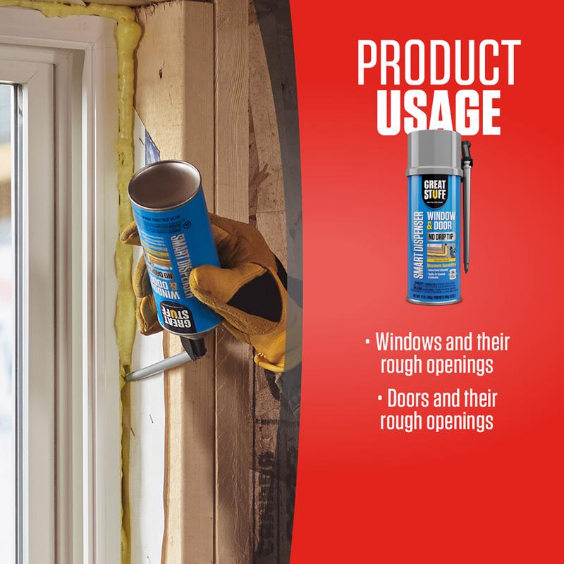 Smart Dispenser Yellow Polyurethane Insulating Foam Sealant 12 oz - No ...