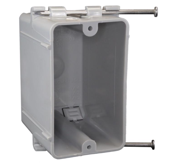 18 cu in Rectangle PVC 1 gang Outlet Box Gray - No. EZ18SNWV ...