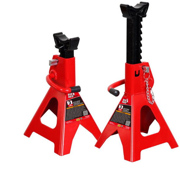 Manual 6000 lb Double Lock Jack Stands - No. T43002A - Whitehead ...