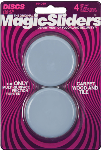 Gray 2-3/8 in. Adhesive Plastic Sliding Discs 4 pk - No. 04060 ...