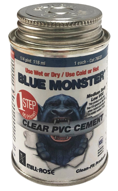 Clear Cement For PVC 4 oz - No. 76031 - Whitehead Industrial Hardware