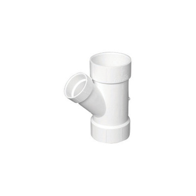 3" X 3" X 2" 45° Reducing Wye, PVC DWV Schedule 40 - No. PVC06011400HA ...