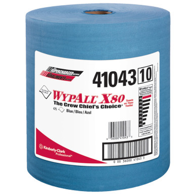 12.5" X 13.4" Shop Towel Wiper, 475 Sheets/Roll, Blue - No. 41043 ...