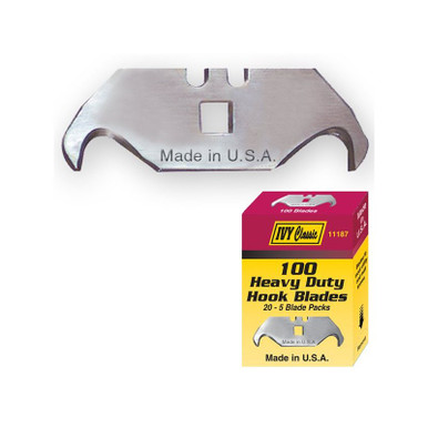 Utility Knife Hook Blades, 100PK - No. 11187 - Whitehead Industrial ...