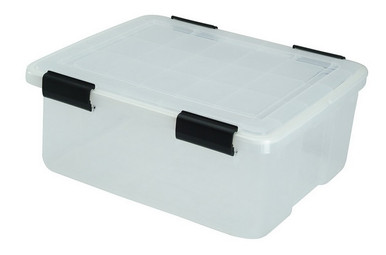 WEATHERTIGHT® Heavy-Duty Storage Tote - 30.6 Quart - No. 110400 ...