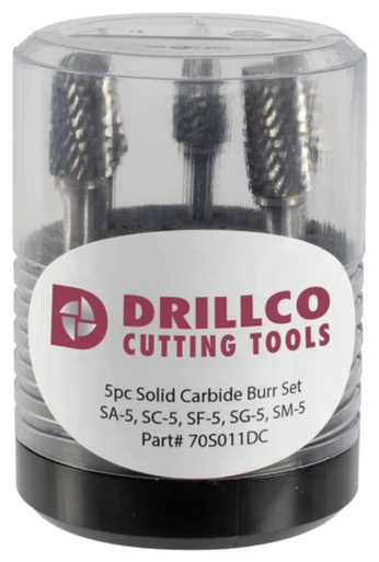 5 Piece Carbide Bur Set Double Cut - No. 70S011DC - Whitehead ...