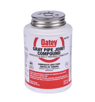 Gray Pipe Joint Compound 8 oz - No. 31228 - Whitehead Industrial Hardware