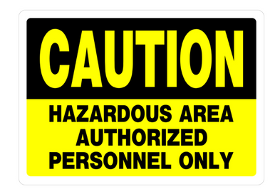 White Caution Sign 10 in. H X 14 in. W - No. 842072 - Whitehead ...