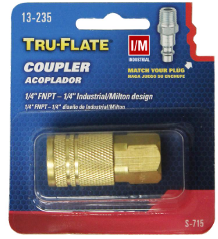 Brass Quick Change Coupler 1/4 in. FPT X 1/4 in. 1 pc - No. TRFL13235 ...