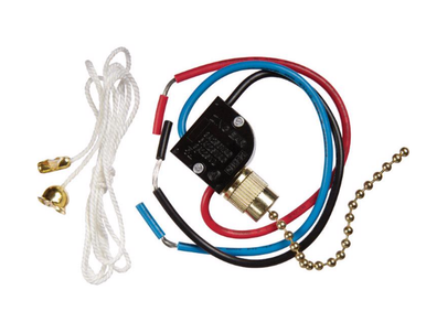 6 amps Single Pole or 3-way Pull Chain Appliance Switch Brass 1 pk - No ...