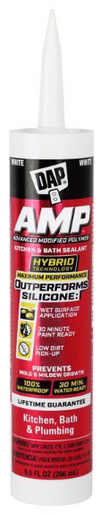 AMP Crystal Clear Polymer Advanced Hybrid Caulk Sealant 9 oz - No ...