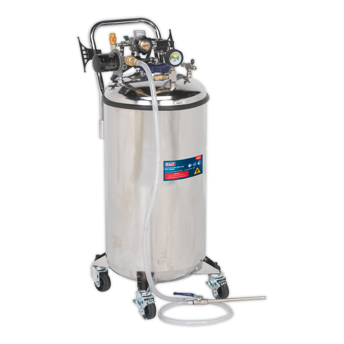 90L Stainless Steel Fuel Tank Drainer | TP201 | Sealey