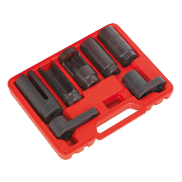 7pc 3/8" & 1/2"Sq Drive Oxygen Sensor Socket Set | SX032 | Sealey