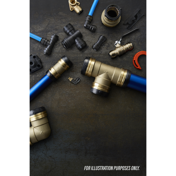 Wingback Elbow 15mm x 1/2"BSP Brass Sharkbite® | SBA15BWE | Sealey