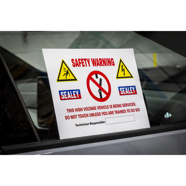 Hybrid/Electric Vehicle Warning Sign | HYBRIDSIGN | Sealey