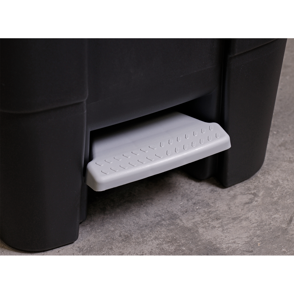 100L Refuse/Wheelie Bin with Foot Pedal - Black | BM100P | Sealey
