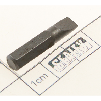 Slotted bit sl6x30mml (satin finish) [S01128.11] - SEALEY