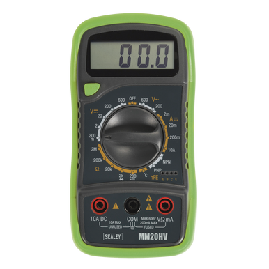 8 Function Digital Multimeter with Thermocouple | MM20HV | Sealey