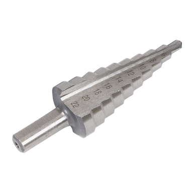 Straight Flute HSS 4341 Step Drill Bit 4-22mm | AK4744 | Sealey