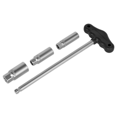 T-Bar & Rubber Insert Spark Plug Socket Set | AK6550 | Sealey