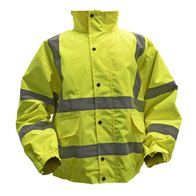 Hi-Vis Yellow Jacket, Quilted Lining-XXL | 802XXL | Worksafe by Sealey