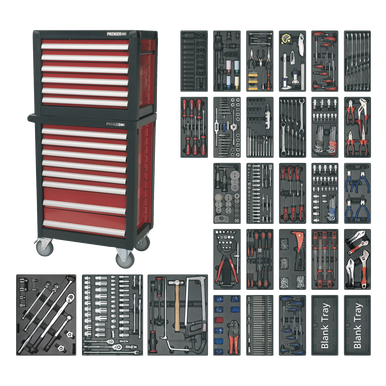 14 Drawer Tool Chest Combo with 1233pc Tool Kit | APTTC02 | Sealey