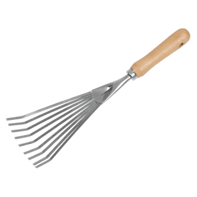 Premier Leaf Hand Rake with Ash Handle & Stainless Steel Tines ...
