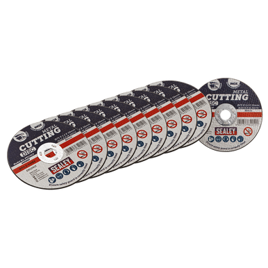 75 x 1.2mm Cutting Disc 10mm Bore - Pack of 10 | PTC/3CT10 | Sealey