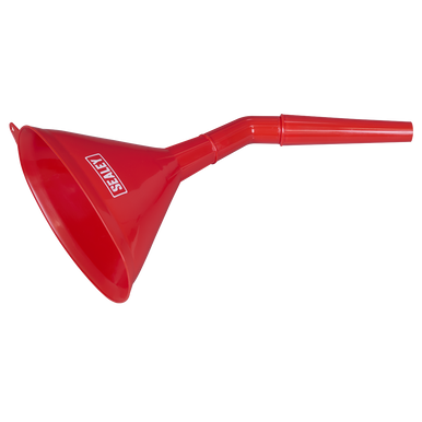 Angled Spout Oval Funnel with Filter 200mm - Medium | F7 | Sealey