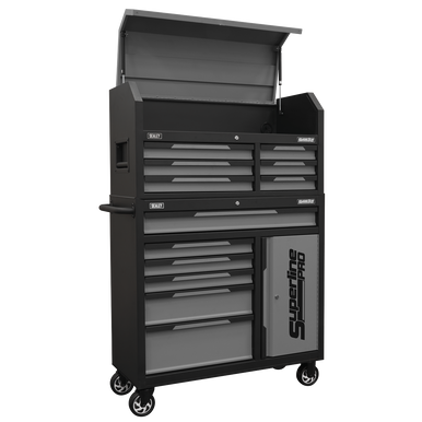 Superline Pro® 12 Drawer & Cupboard Toolchest Stack | AP1080GR | Sealey