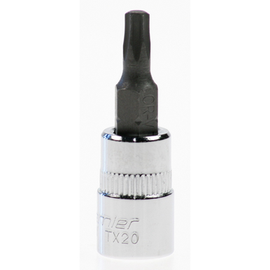 Trx-star socket bit 1/4"dr t20 (mirror finish) [AK7955V2.090] - SEALEY
