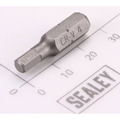 Hex Bit H4 x 25mmL (6mm Shank) [S01212.122] - SEALEY