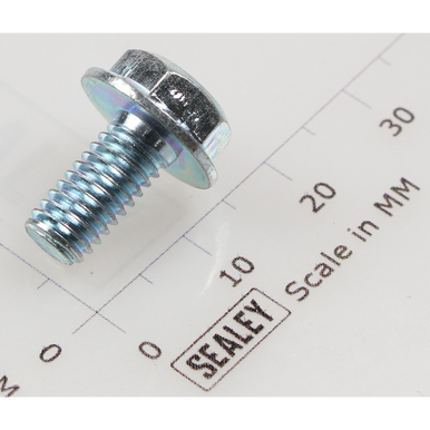 Hex head flange bolt m6x12 single [SFS612.S] - SEALEY