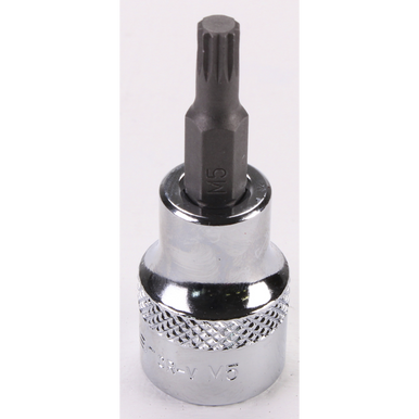3/8"Dr Spline Socket Bit M5 (Mirror Finish) [AK6243.02] - SEALEY