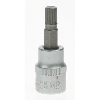 3/8"dr spline socket bit 8x50mm [AK6214.V2-04] - SEALEY