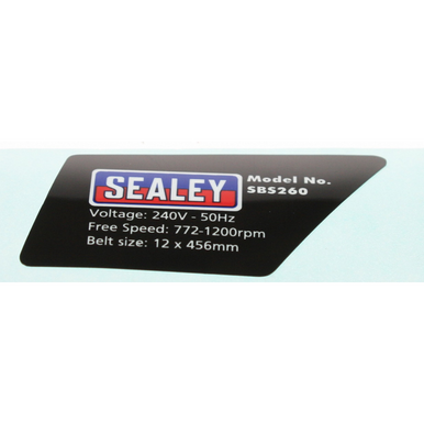 Housing label, right side [SBS260.38] - SEALEY