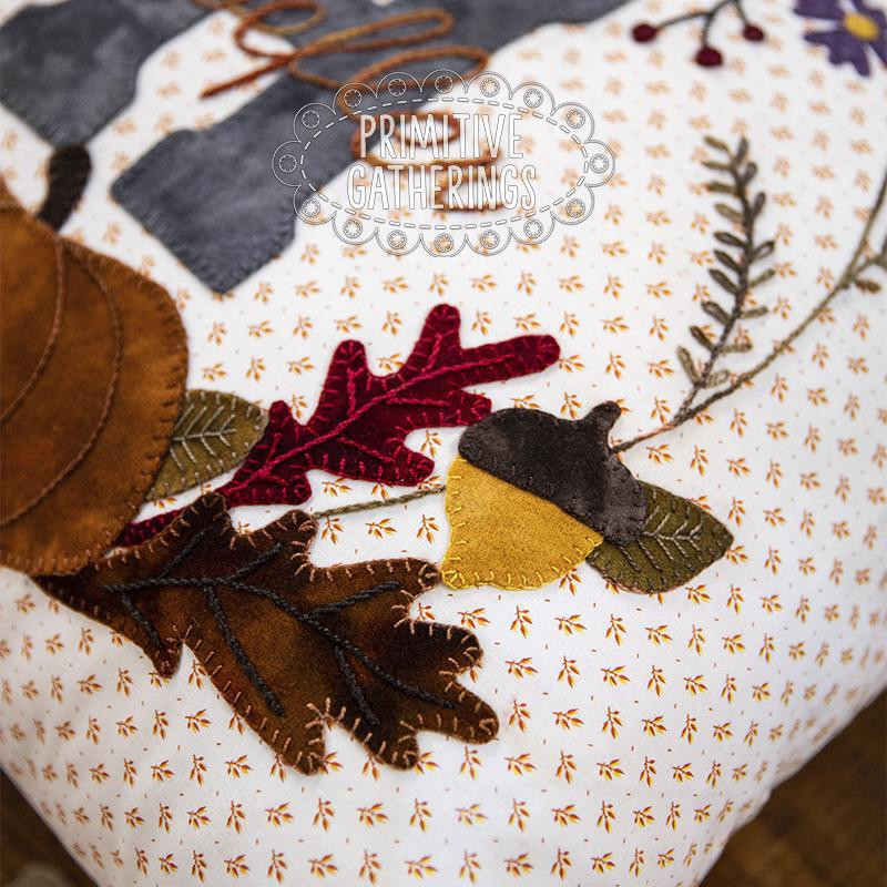 Autumn Embrace Pillow PRI-2138 - Primitive Gatherings Quilt Shop