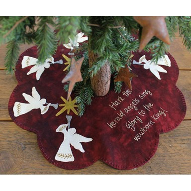 Angel Tree Skirt PRI-356 - Primitive Gatherings Quilt Shop