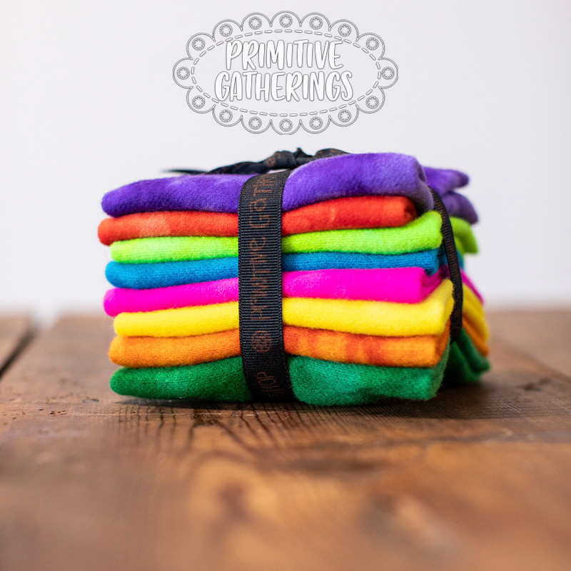 Brights #1 Wool Bundle - Primitive Gatherings Quilt Shop