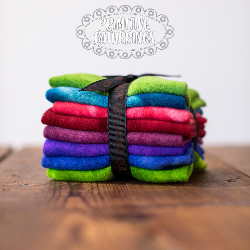 Brights #2 Wool Bundle - Primitive Gatherings Quilt Shop