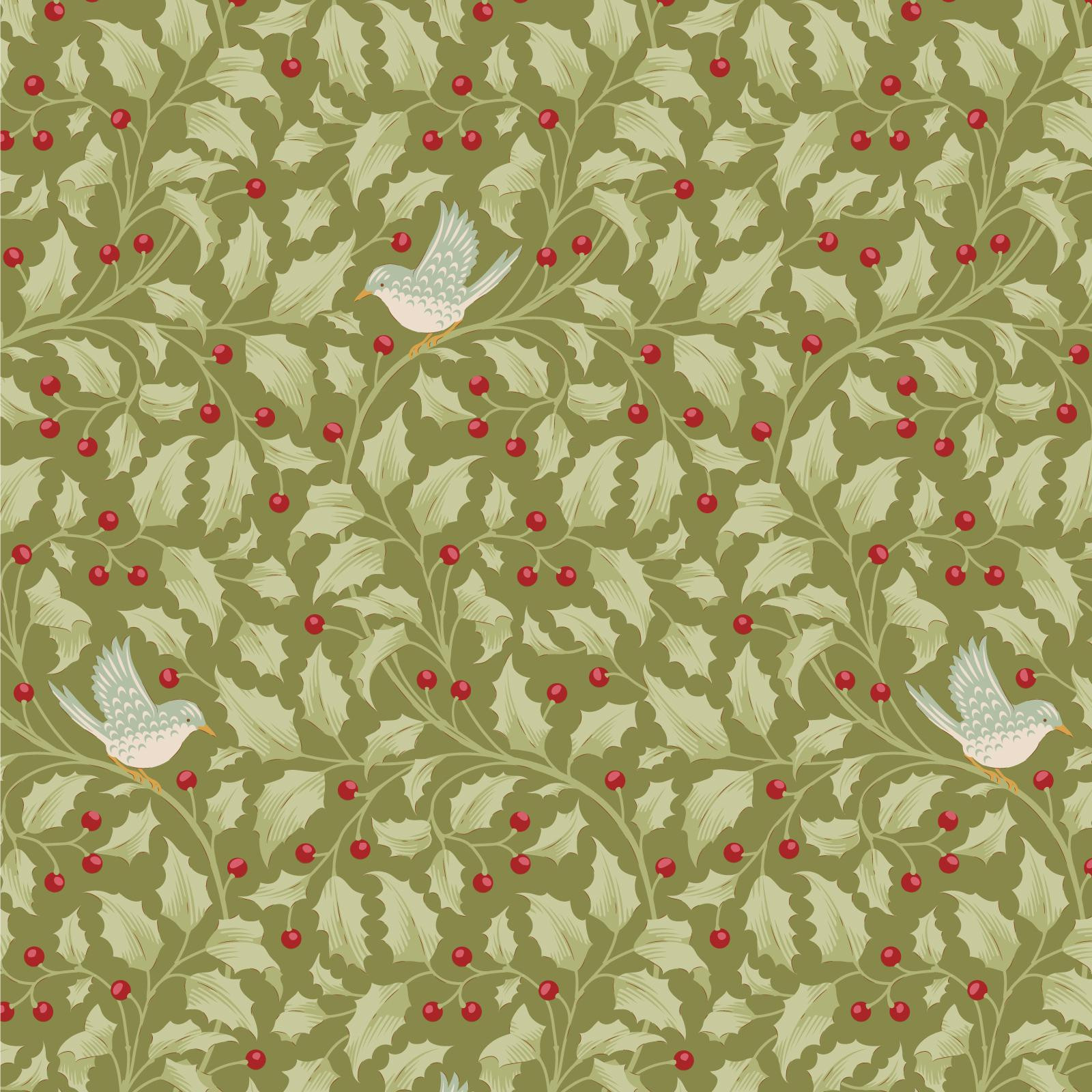 Tilda Merry Little Christmas 100631 Holly Moss One Yard - Primitive ...