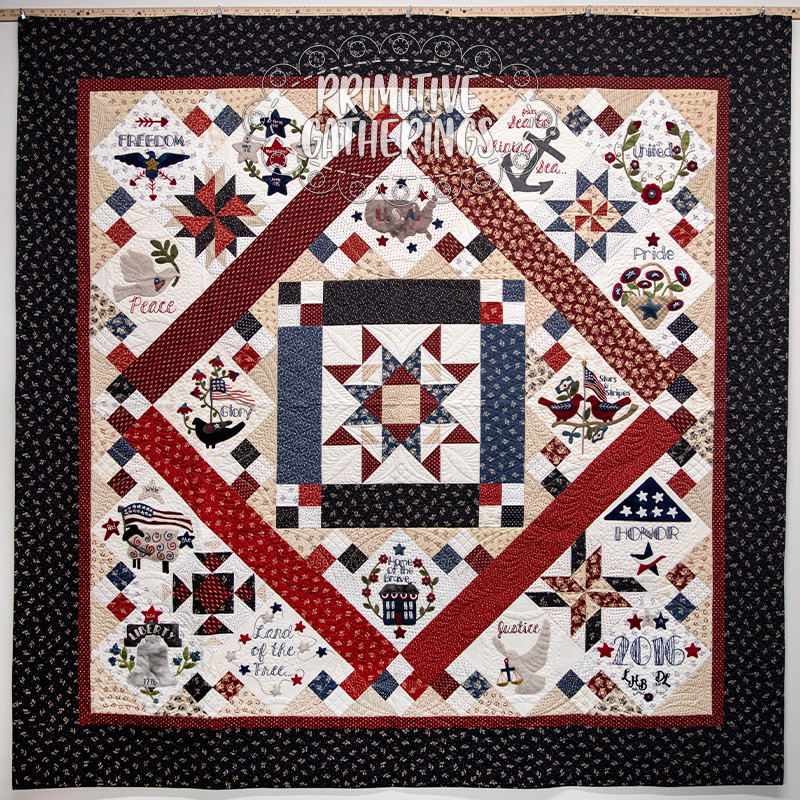 Sunflower Gatherings PRI-484 - Primitive Gatherings Quilt Shop