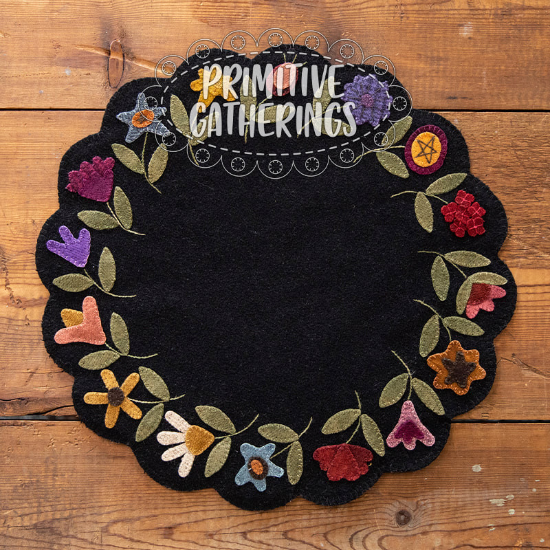 Garden Walk Table Mat PRI-460 - Primitive Gatherings Quilt Shop