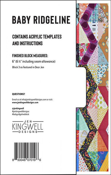 Baby Ridgeline Tempter Template - Primitive Gatherings Quilt Shop