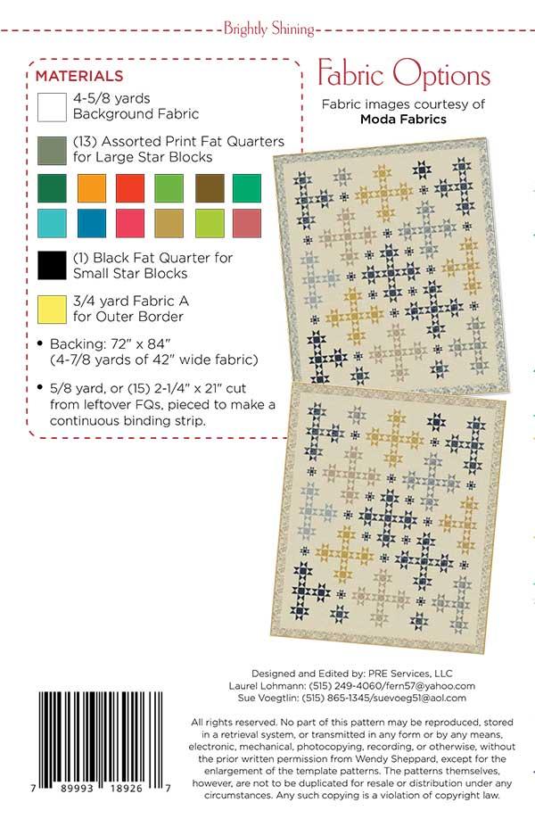 Brightly Shining Pattern - Primitive Gatherings Quilt Shop