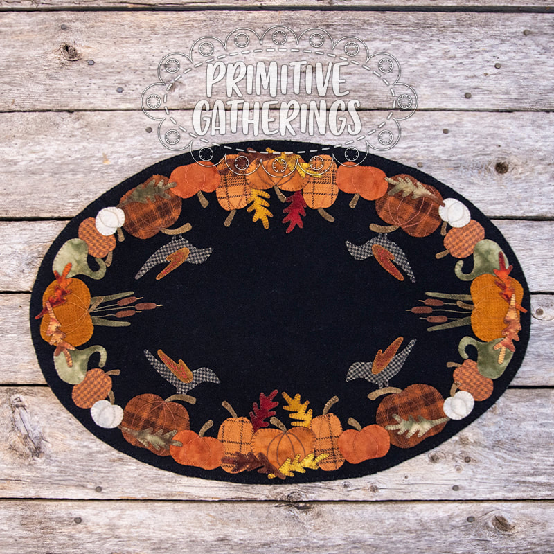 Autumn's Glory Table Mat PRI-192 - Primitive Gatherings Quilt Shop
