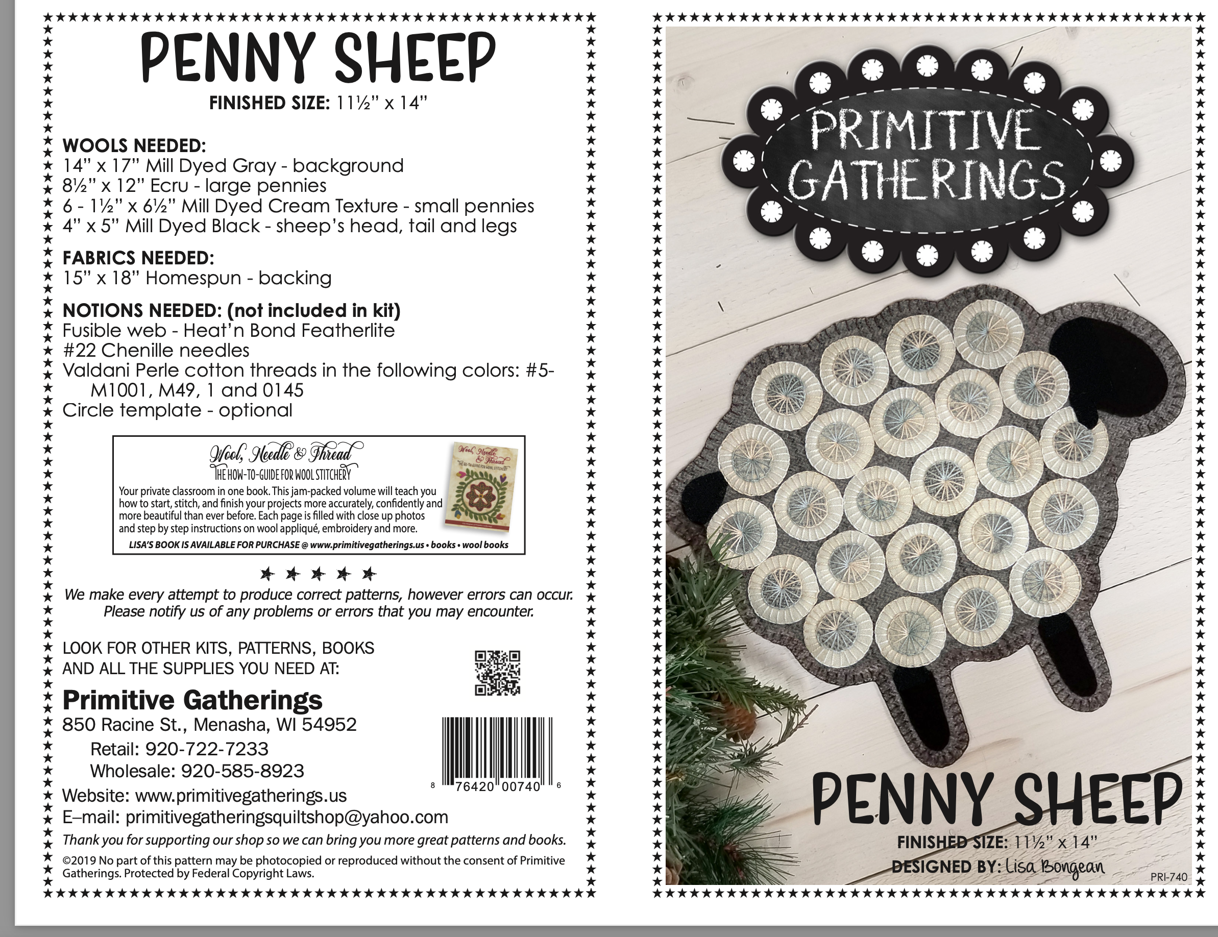 Penny Sheep PRI-740 - Primitive Gatherings Quilt Shop